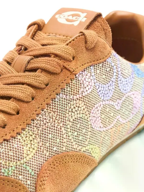 COACH Crystal-embellished Panelled Sneakers