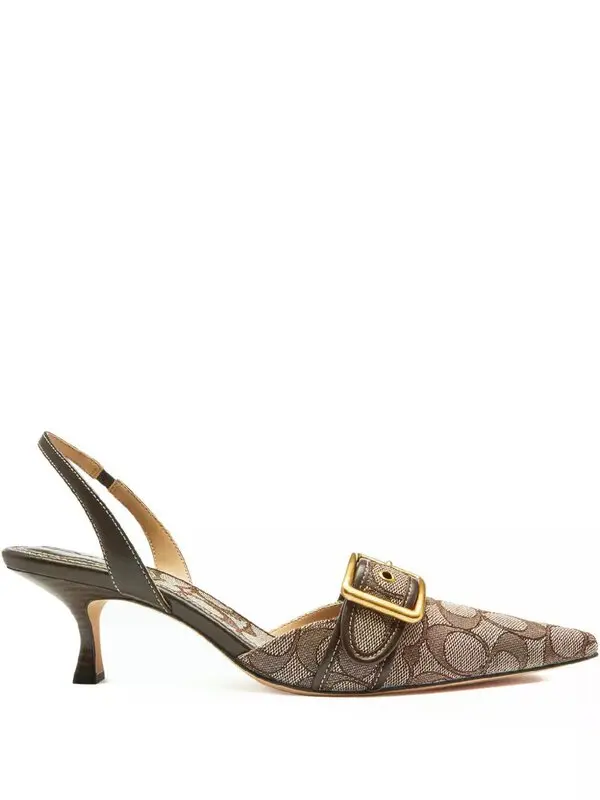 COACH Monogram Jacquard Slingback Sandals