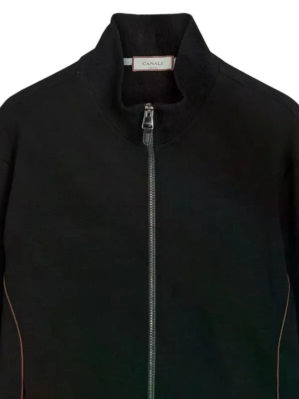 Canali Zip-up Sweatshirt With Pipe Detail
