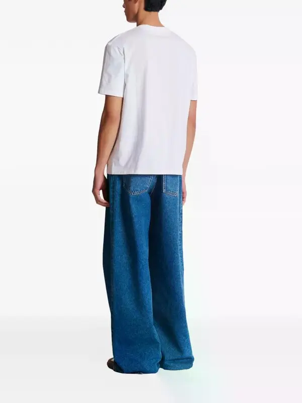 Balmain T-shirt With Paris Brush Print - White