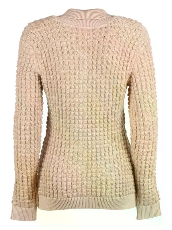 Elisabetta Franchi Textured Knit Cardigan - Neutrals