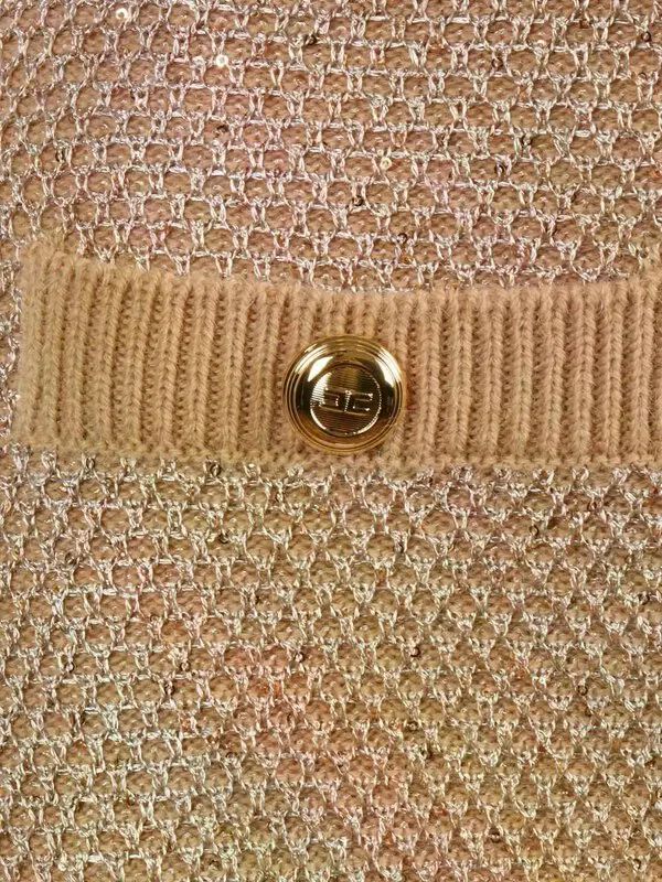 Elisabetta Franchi Knitted Mini Skirt - Neutrals