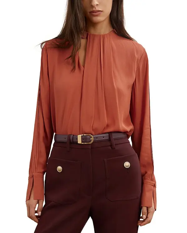 REISS Marta Draped Blouse