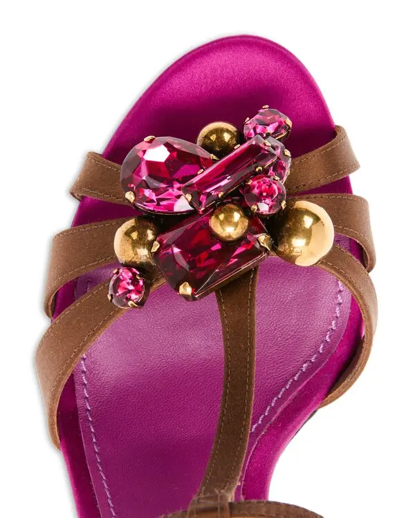 Dolce & Gabbana Embellished T-bar Sandals