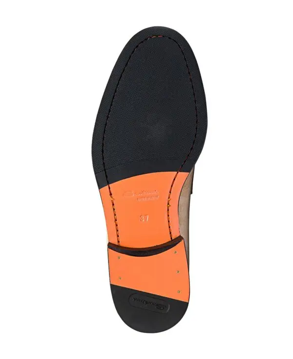Santoni Suede Penny Loafer - Black