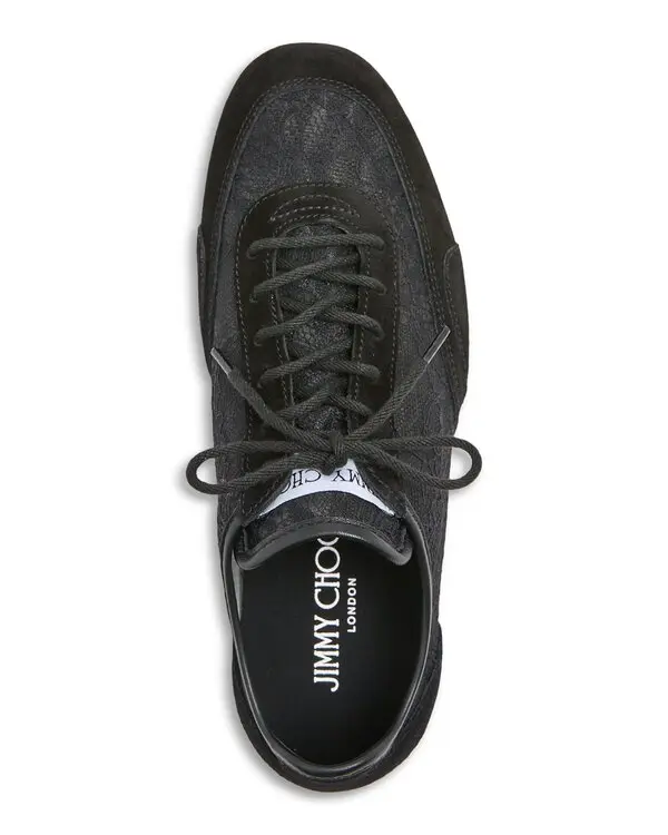 JIMMY CHOO Sunny Lace Up Sneakers - Black