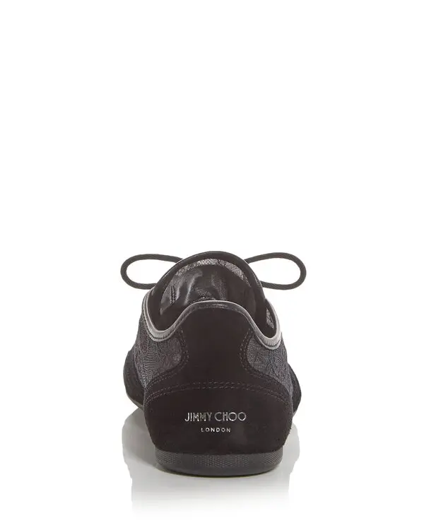 JIMMY CHOO Sunny Lace Up Sneakers - Black
