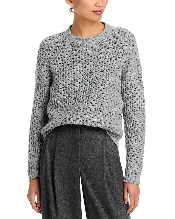Fabiana Filippi Wool Blend Crewneck Sweater - Roccia