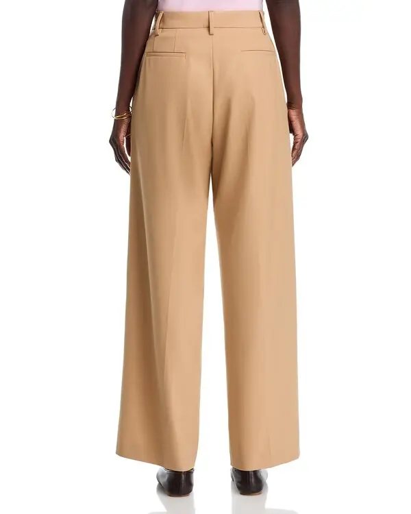 Fabiana Filippi Wool Blend Wide Leg Trousers - Medium Brown