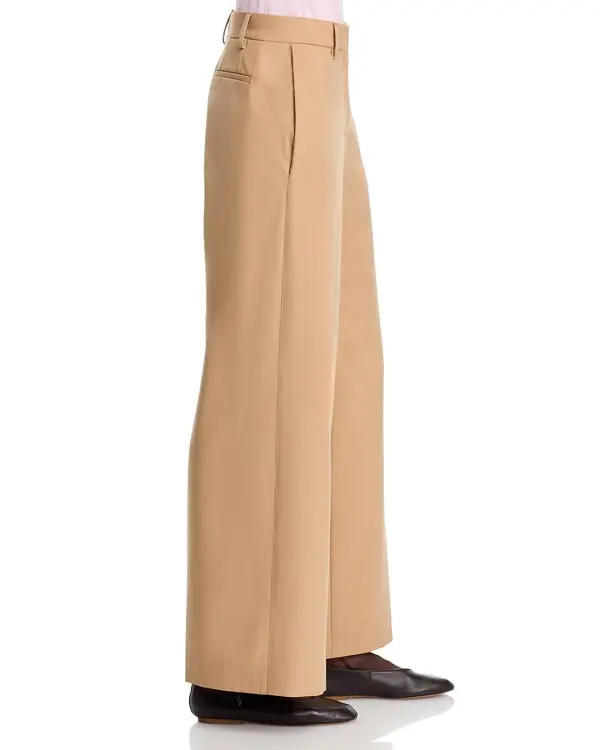 Fabiana Filippi Wool Blend Wide Leg Trousers - Medium Brown