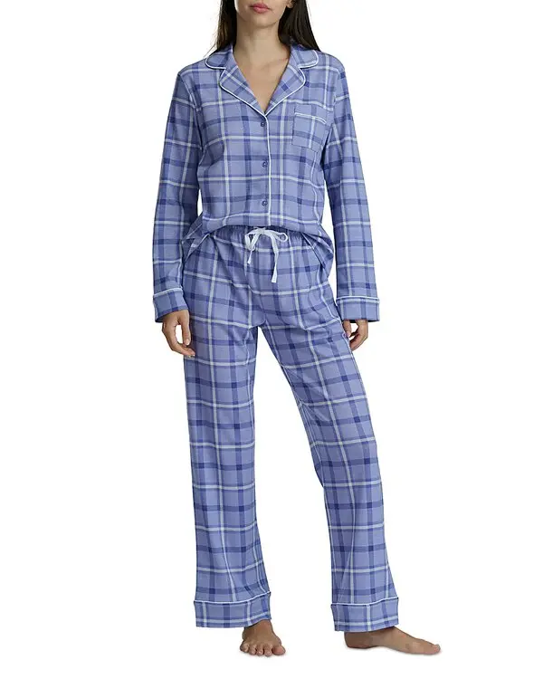 Splendid Notch Collar Pajama Set - Winter Plaid