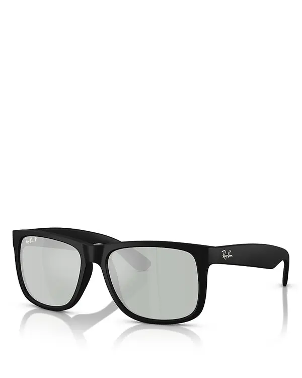 Ray-ban Square Sunglasses - Rubber Black/green Silver