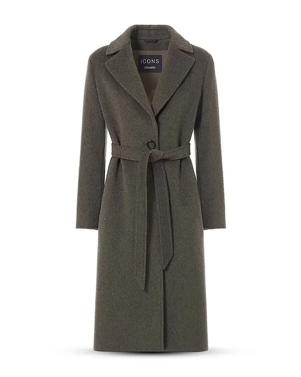 Cinzia Rocca Single Breasted Belted 3/4 Coat
