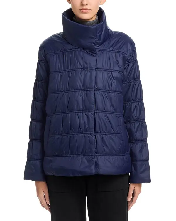 Eileen Fisher High Collar Puffer Coat