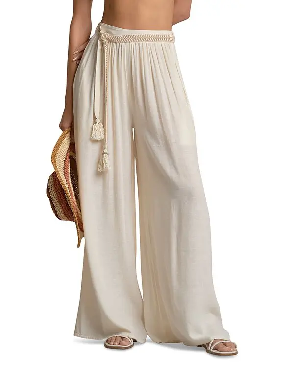 Elan Belted Wide-leg Pants