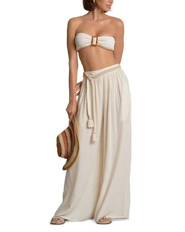 Elan Belted Wide-leg Pants
