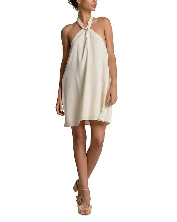 Elan Open Back Halter Dress - Off White
