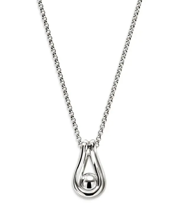 John Hardy Sterling Surf Pearl Pendant Necklace - Silver