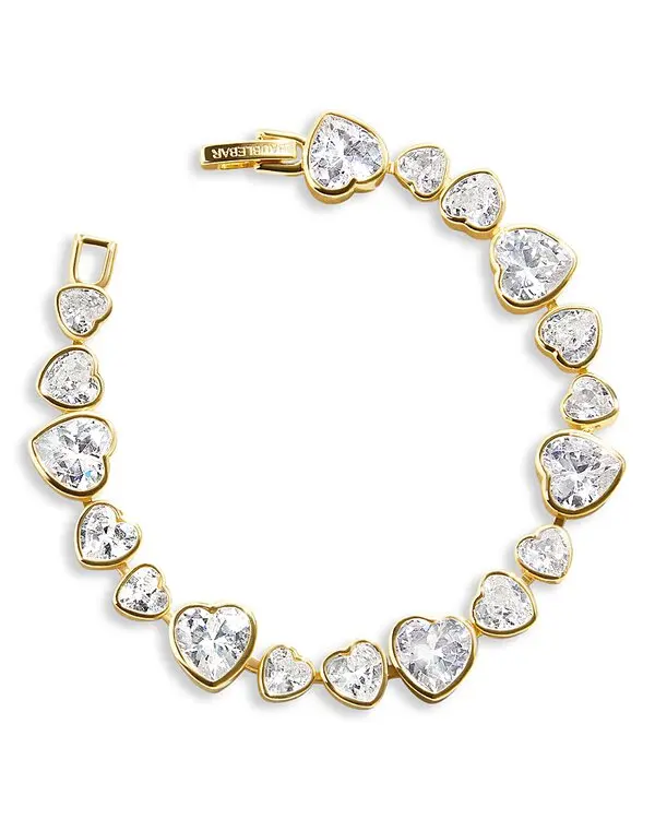 Baublebar Zadie Cubic Zirconia Heart Tennis Bracelet - Gold