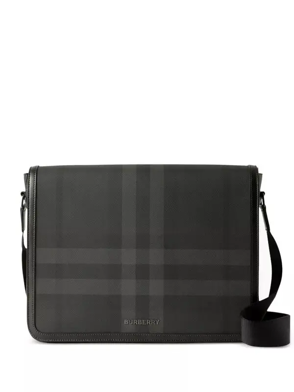 Burberry Check Pattern Messenger Bag