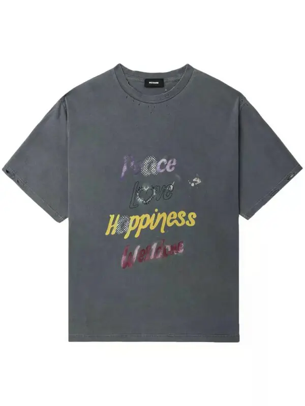 We11Done Slogan-print Cottton T-shirt