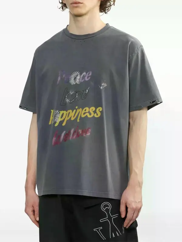 We11Done Slogan-print Cottton T-shirt