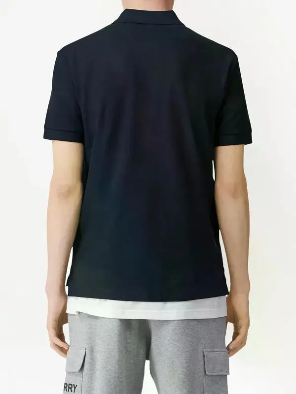 Burberry Logo-embroidered Polo Shirt - Blue
