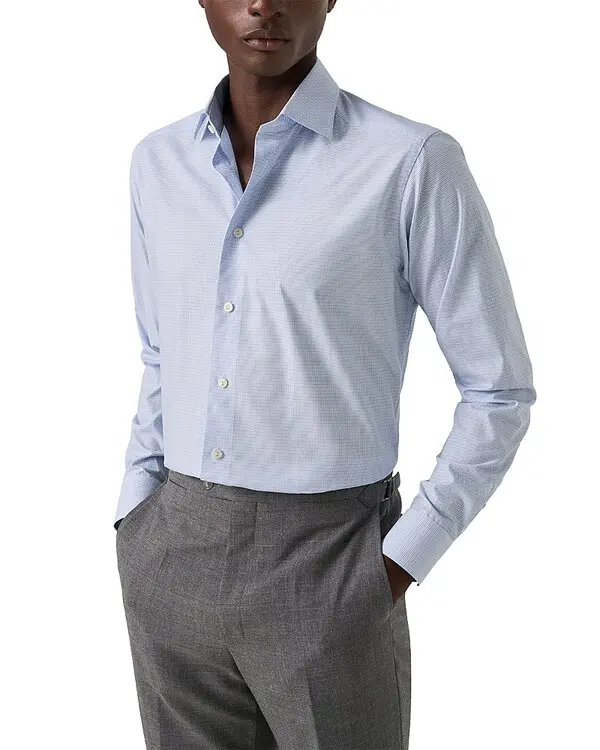 Eton Slim Fit Button Front Twill Shirt