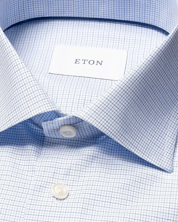 Eton Slim Fit Button Front Twill Shirt