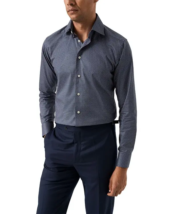 Eton Slim Fit Button Front Twill Shirt