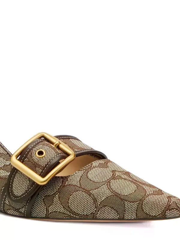 COACH Monogram Jacquard Slingback Sandals