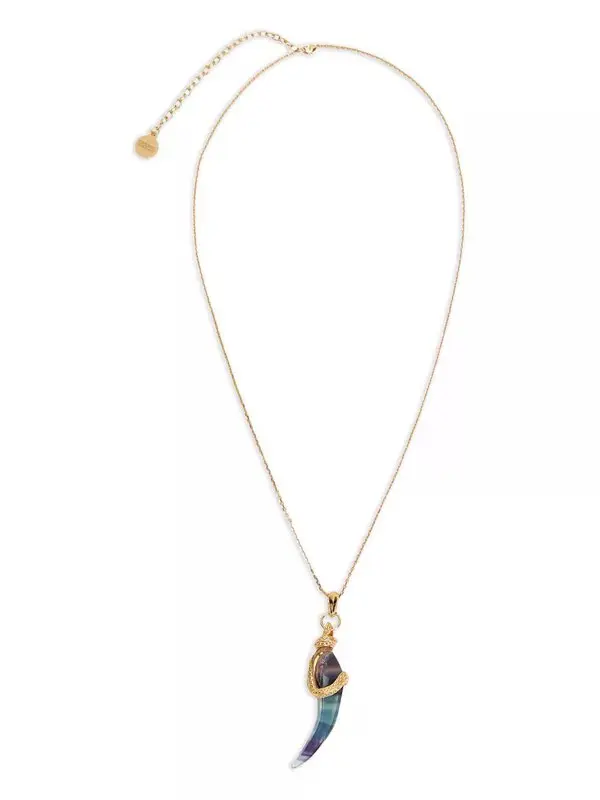 Roberto Cavalli Stone Pendant Necklace - Gold