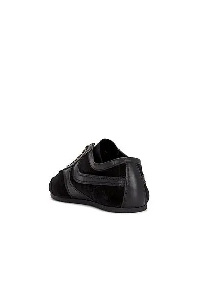 Dries Van Noten Suede Lace-up Sneakers - Black