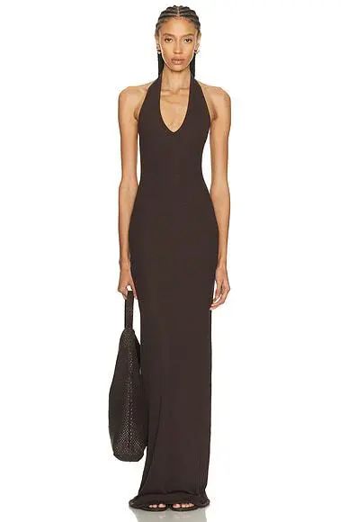 Eterne Halter Maxi Dress