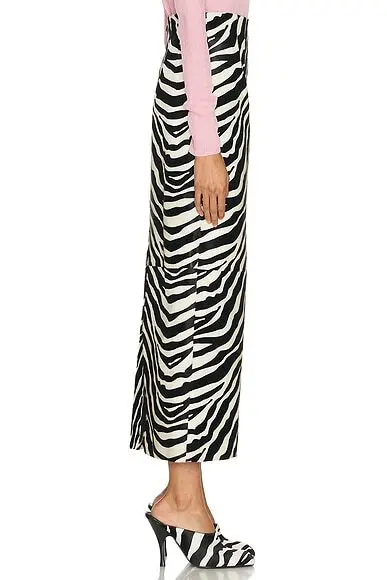 Khaite Loxley Print Calf Hair Skirt