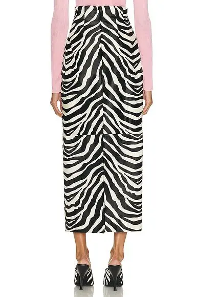 Khaite Loxley Print Calf Hair Skirt
