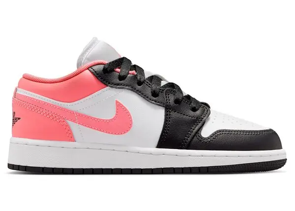 JORDAN 1 Low Sneakers - Black/white/pink Gaze