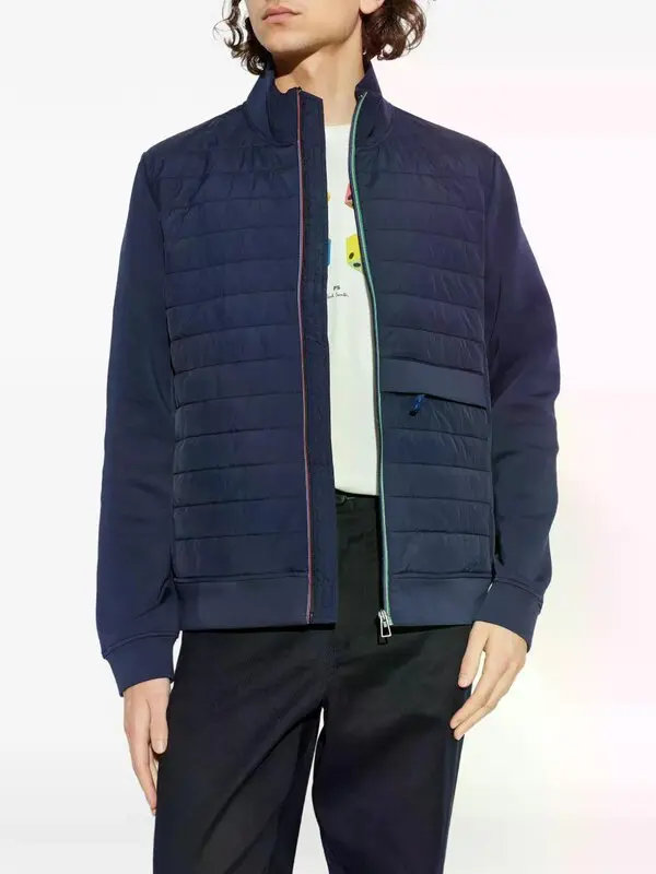 Paul Smith Quilted Panel Jacket - Blue