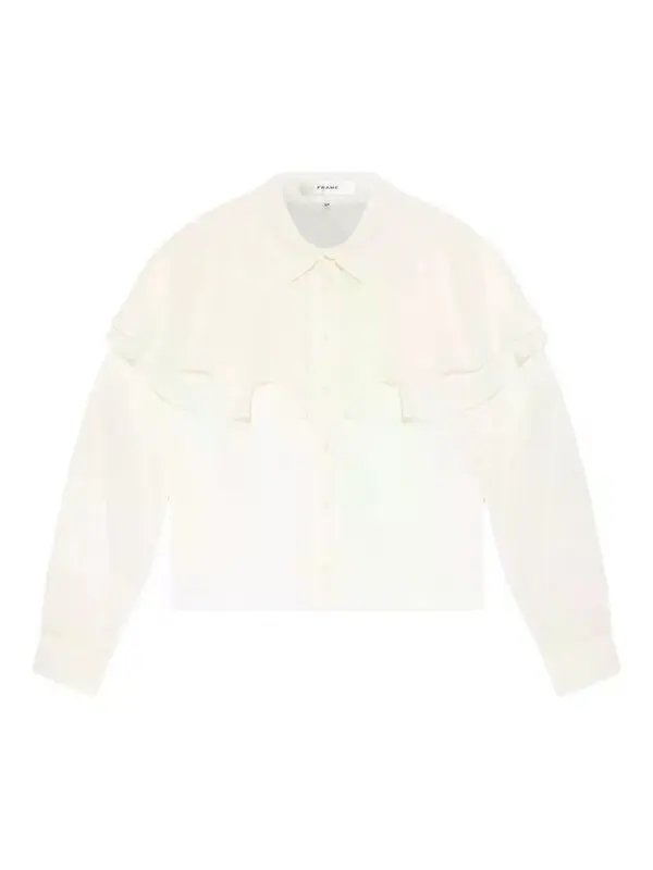 FRAME Ruffled Long-sleeve Shirt
