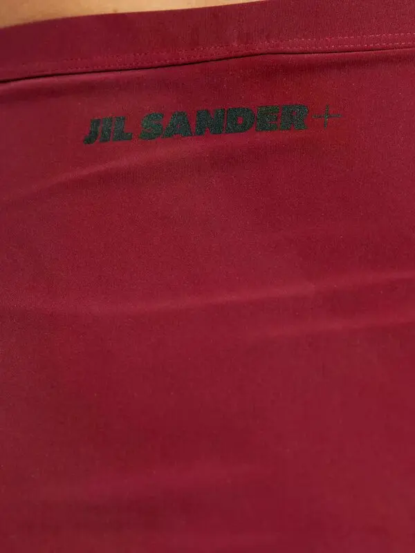 JIL SANDER Logo High-waisted Bikini Bottom - Red