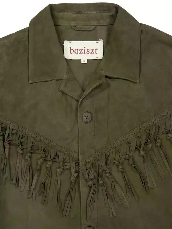 BAZISZT Fringe-detail Leather Jacket