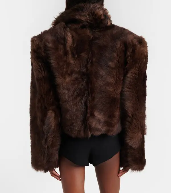 Magda Butrym Cropped Shearling Jacket