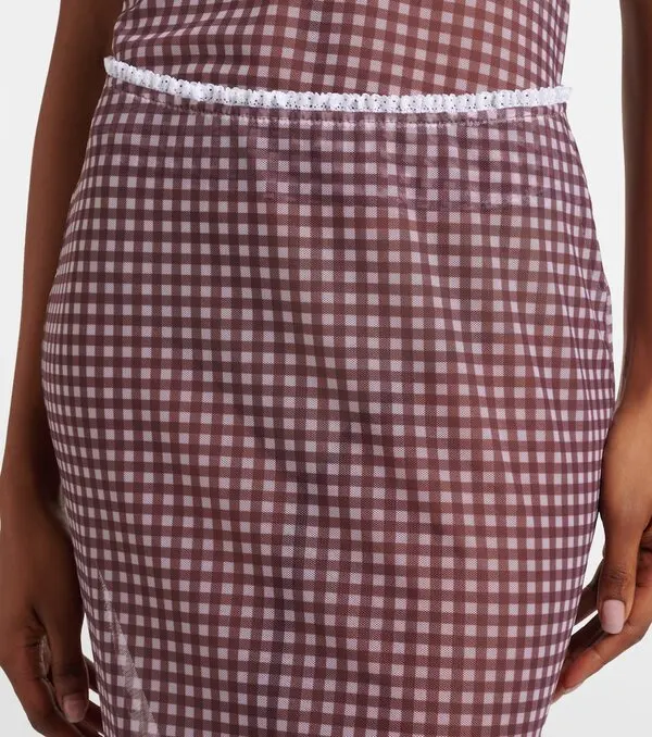 BANANHOT Solay Gingham Maxi Skirt