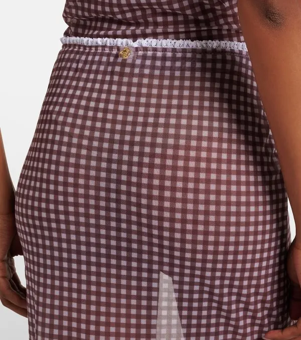 BANANHOT Solay Gingham Maxi Skirt