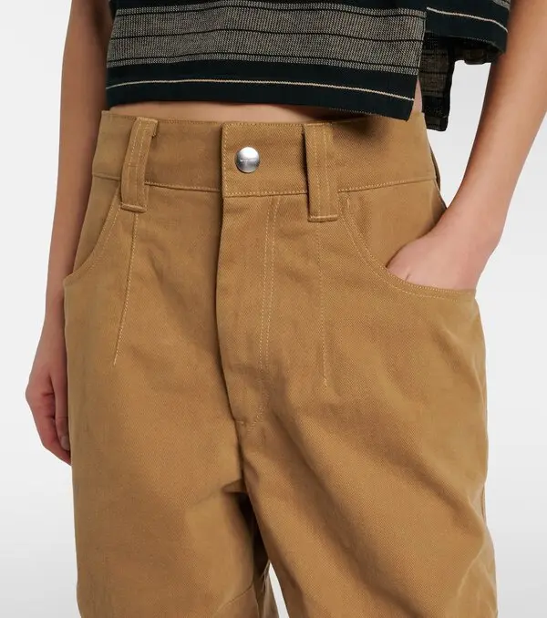 MARANT ETOILE Opalyna Wide-leg Cotton Twill Pants
