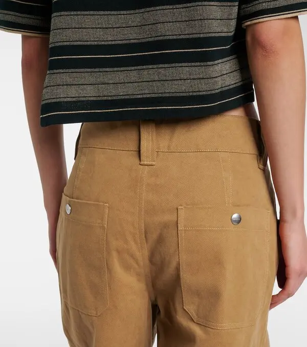 MARANT ETOILE Opalyna Wide-leg Cotton Twill Pants