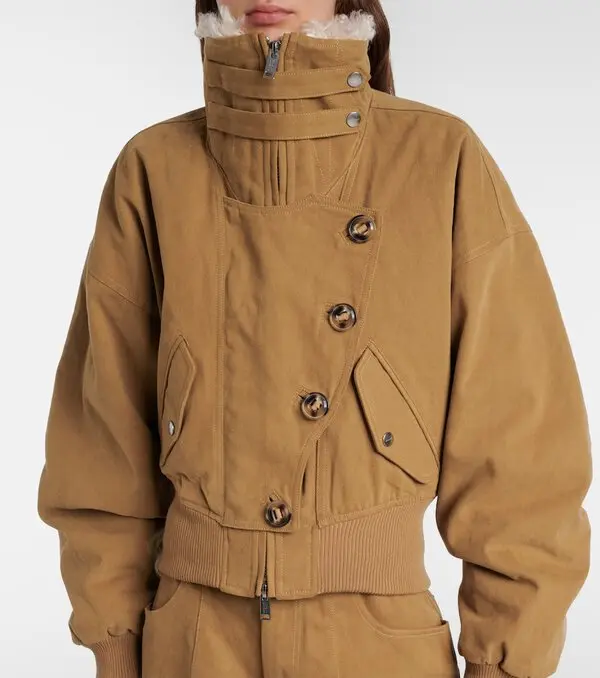 MARANT ETOILE Oana Cotton Twill Jacket - Beige