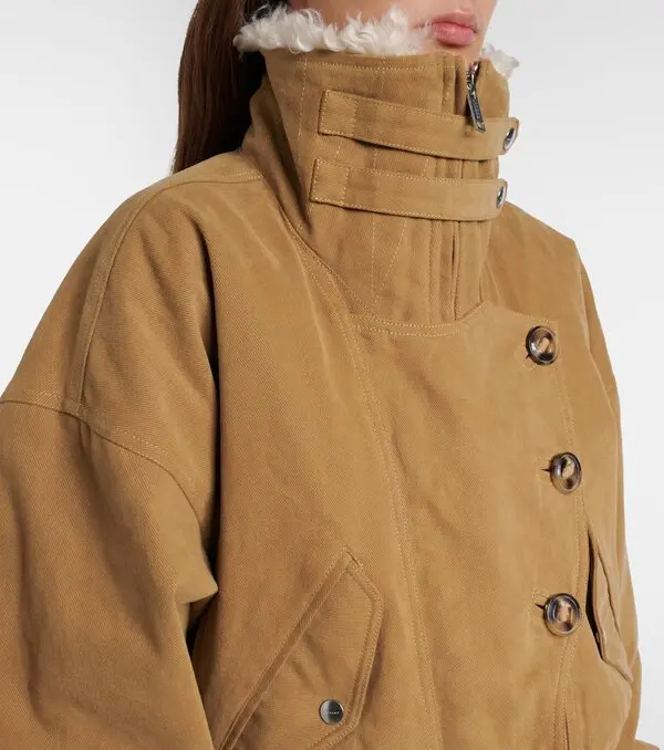 MARANT ETOILE Oana Cotton Twill Jacket - Beige