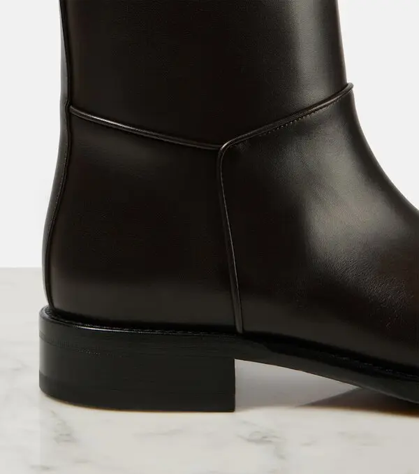THE ROW Nobilis Leather Ankle Boots - Brown