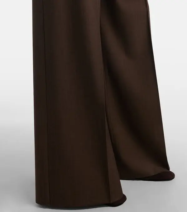 Max Mara Quorum Wide-leg Virgin Wool Pants - Brown
